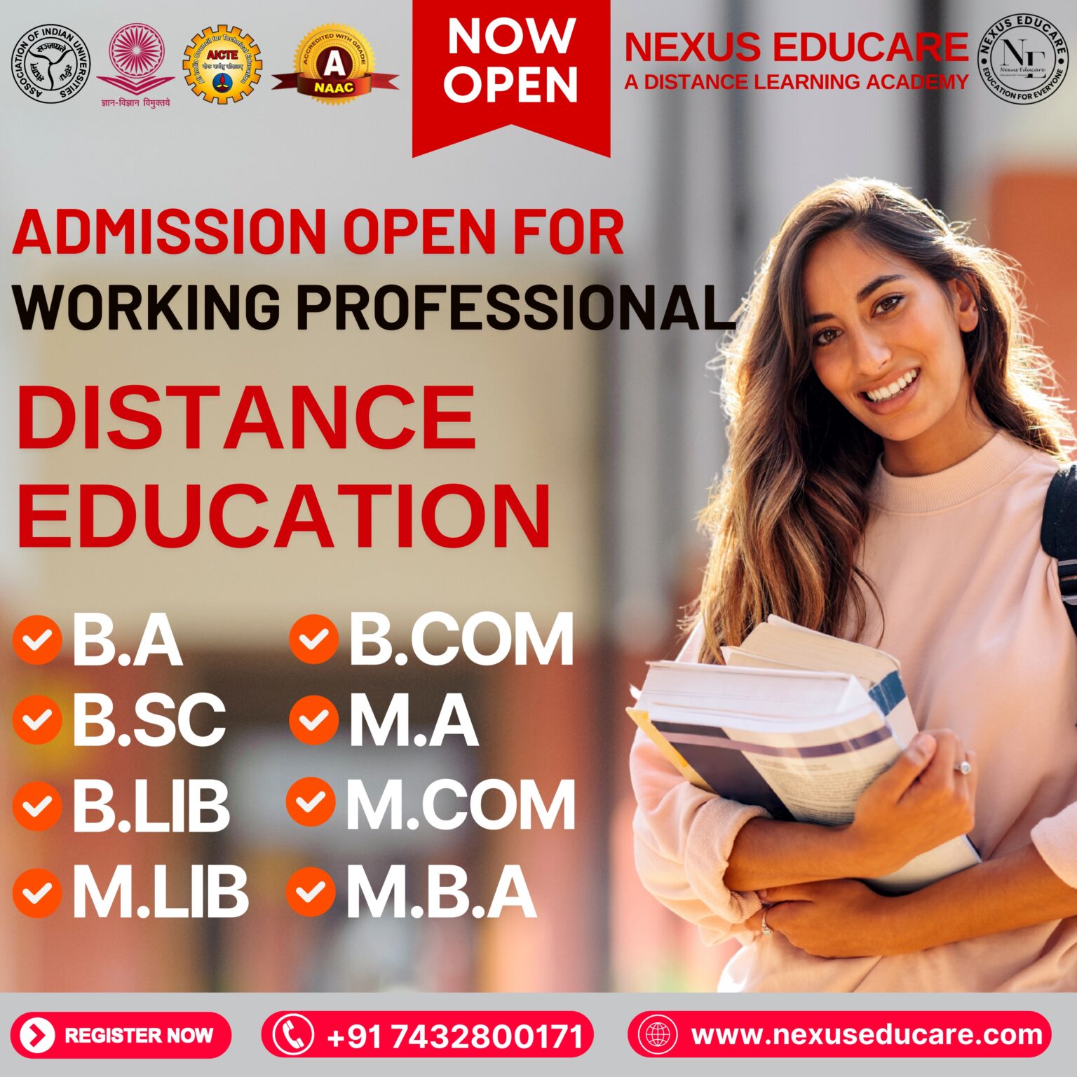 Distance Education – Admission Open for Working Professional